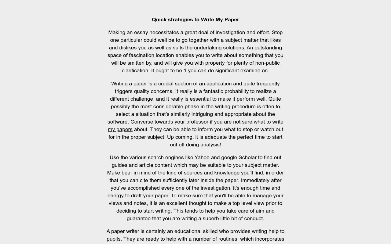 Tips to write my paper